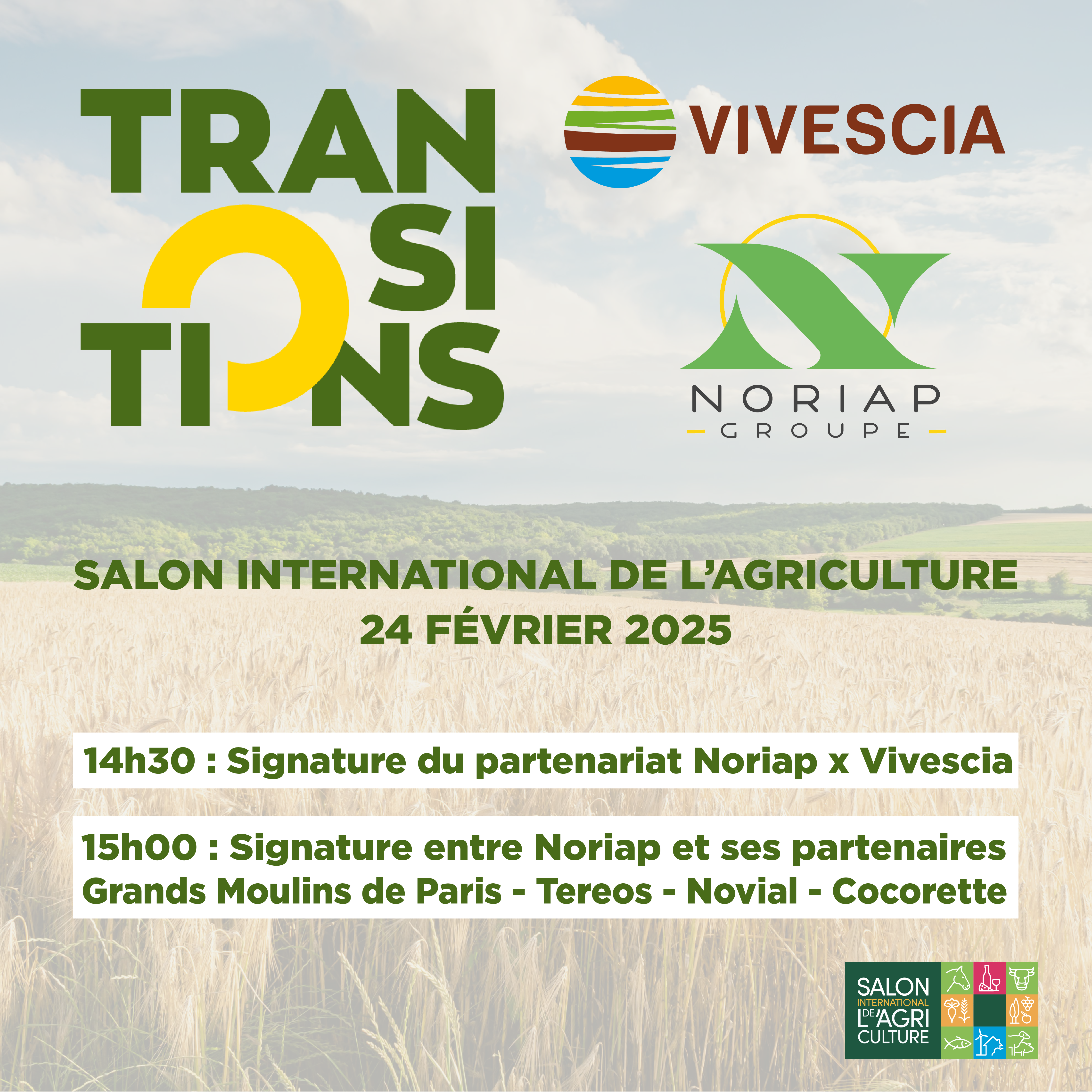 Signature du programme Transitions au salon de l'agriculture